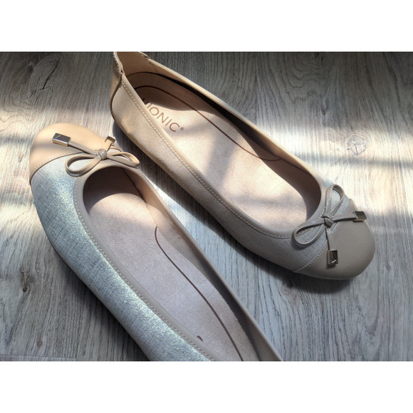 Vionic | Shoes | Vionic Spark Minna Ballet Flats Wide Champagne Gold Nude Comfort | Poshmark